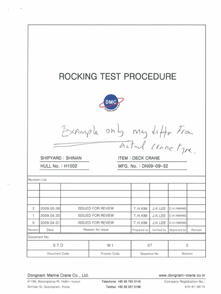 Rocking Test Procedure PDF | PDF