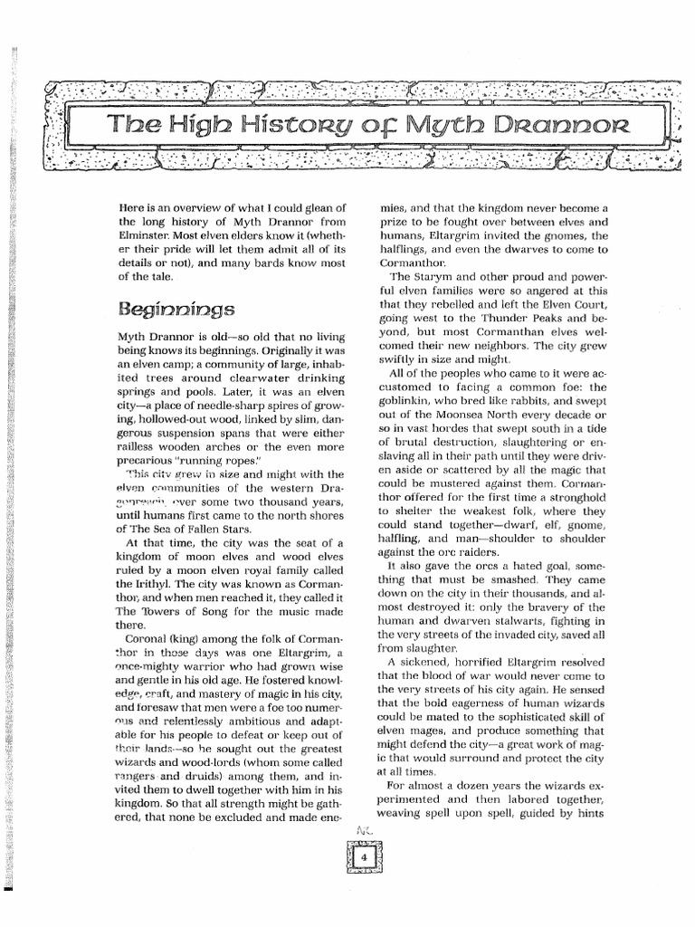 High History of Myth Drannor | PDF