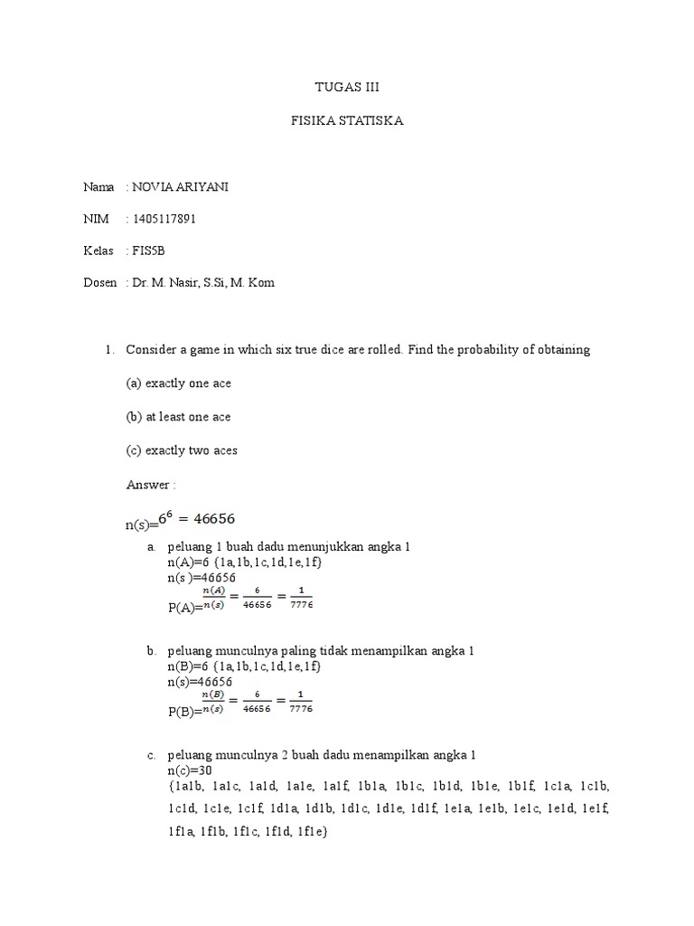 TUGAS 3 Fistat | PDF