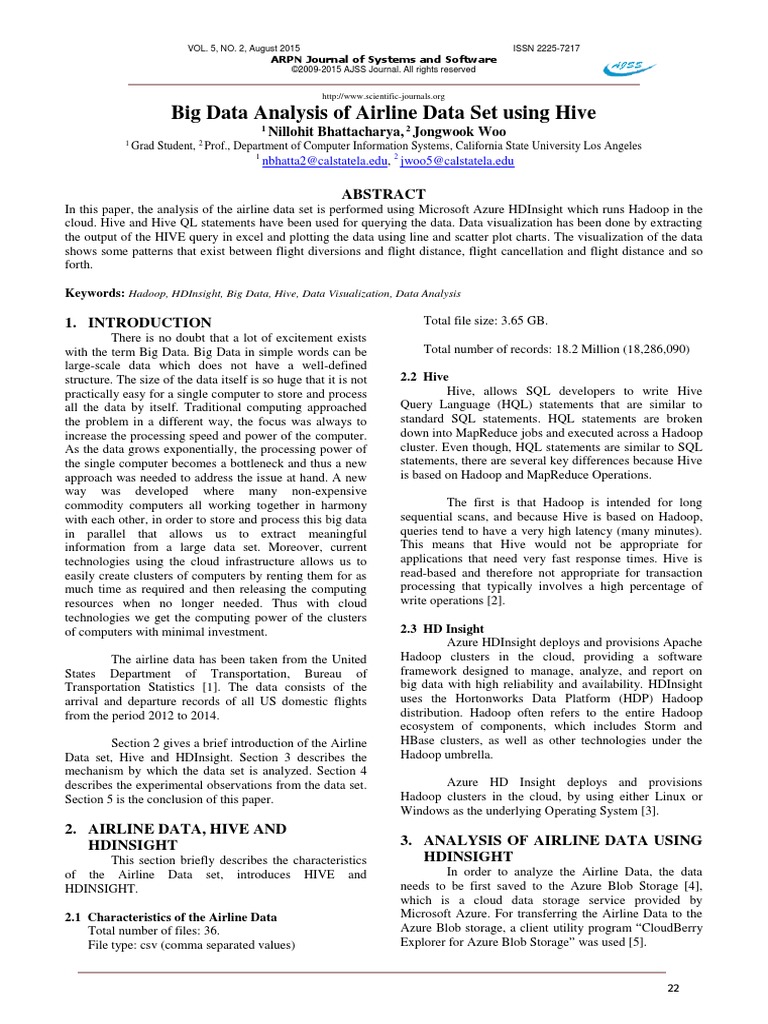 Hive Airline Data Analysis | PDF | Apache Hadoop | Cloud Computing