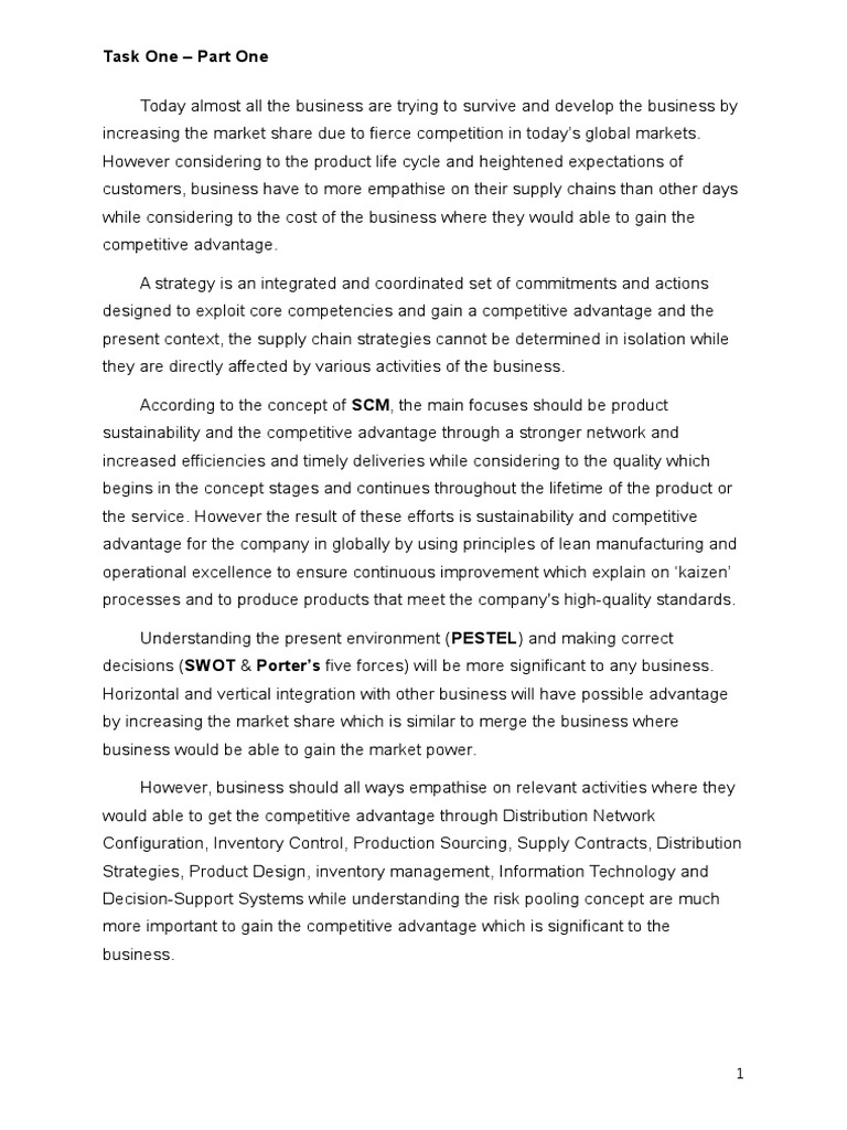 Task One - Part One | PDF