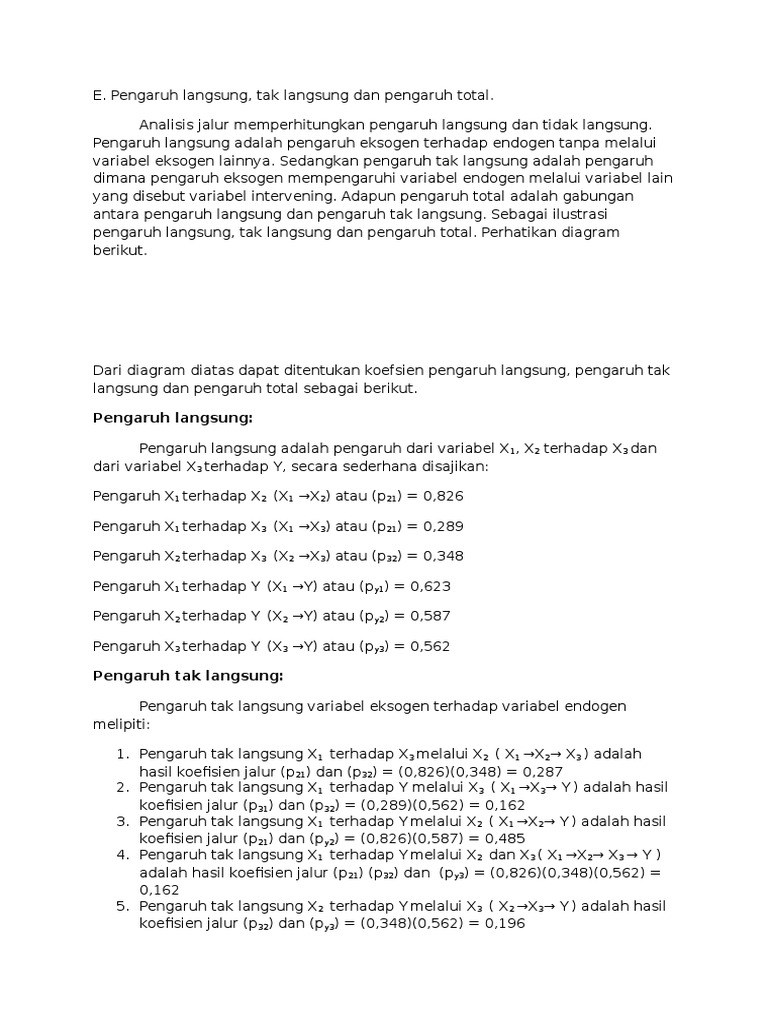 E. Pengaruh Langsung | PDF