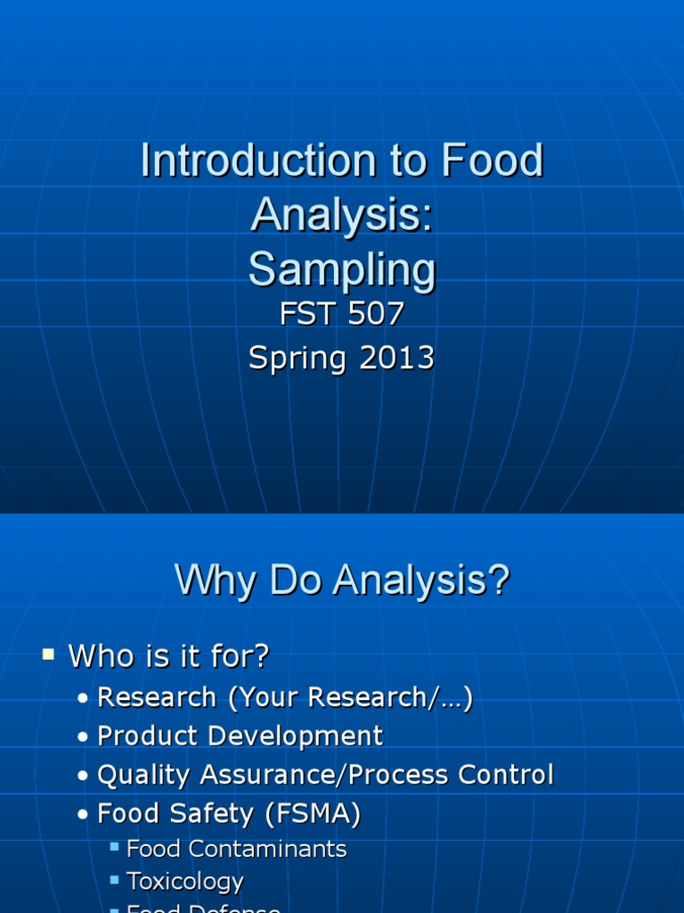 Lecture 1 Introduction To Food Analysis | PDF | Significant Figures ...