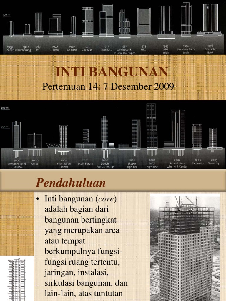 Kuliah 14 - INTI BANGUNAN PDF | PDF