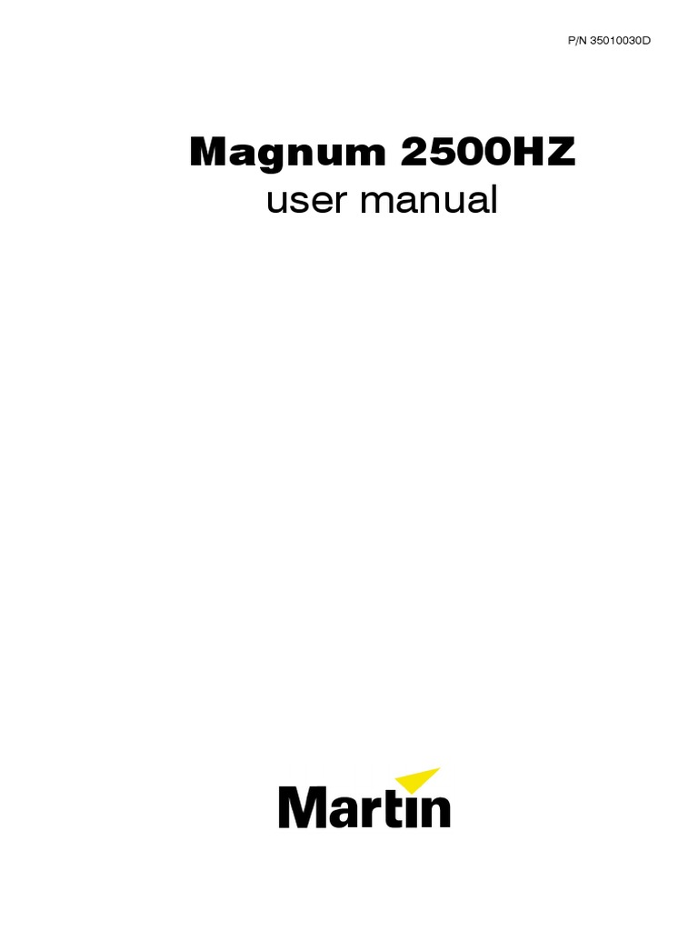 Magnum 2500HZ User Manual | PDF | Technology & Engineering