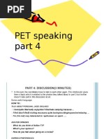 PET Speaking - Sample Tests | PDF | Vocabulary | Cognition