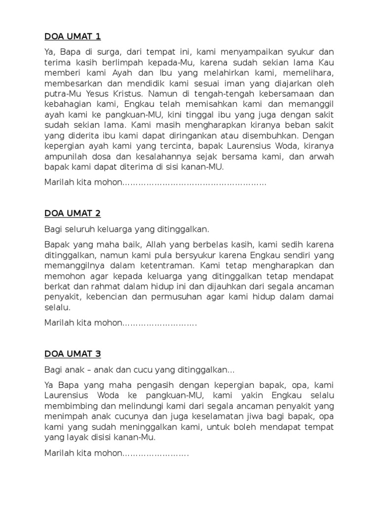 Doa Umat 1 | PDF