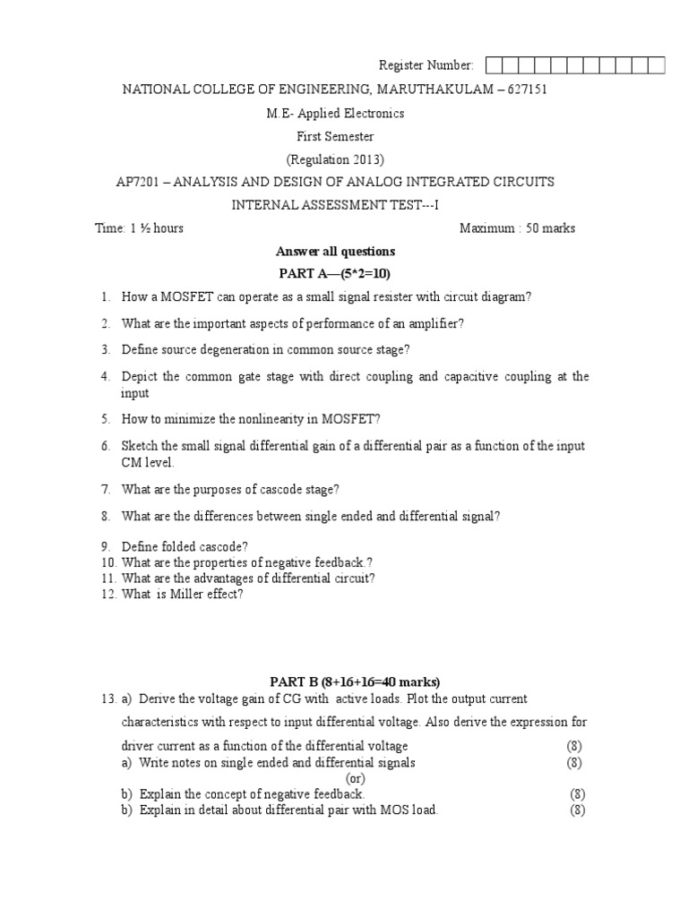 Answer All Questions PART A - (5 2 10) | PDF