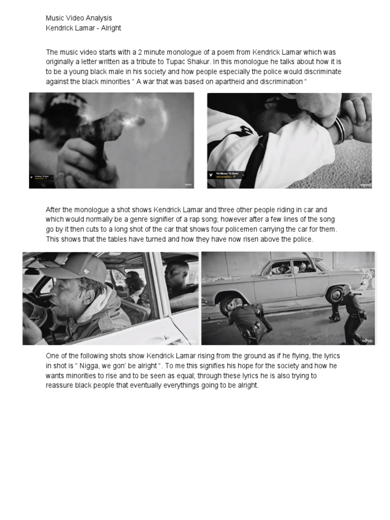 Kendrick Lamar's "Alright" Analysis | PDF