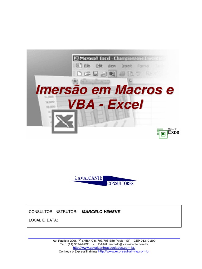 Apostila de Macros e VBA | Download grátis PDF | Macro (Ciência da ...