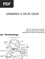 Drawing Spur Gear in AutoCAD | PDF | Gear | Geometry