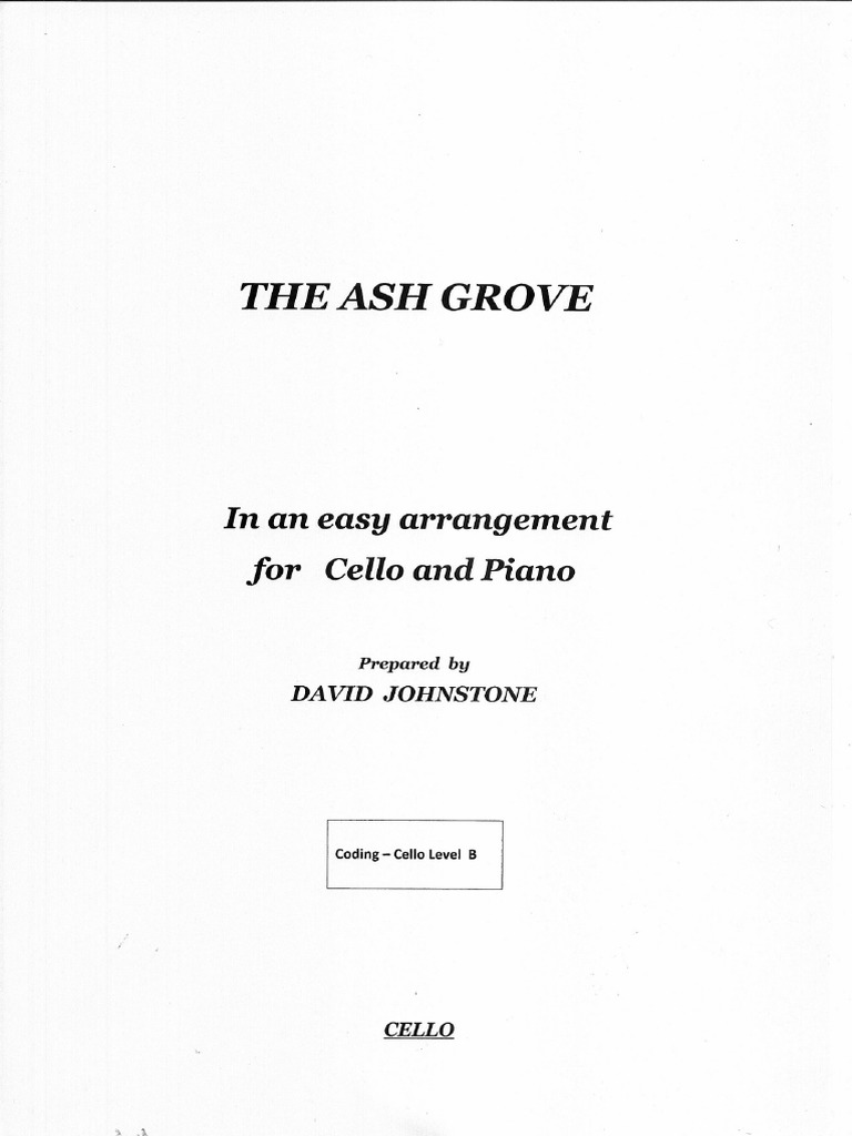 The Ash Grove-Cello and Piano | PDF