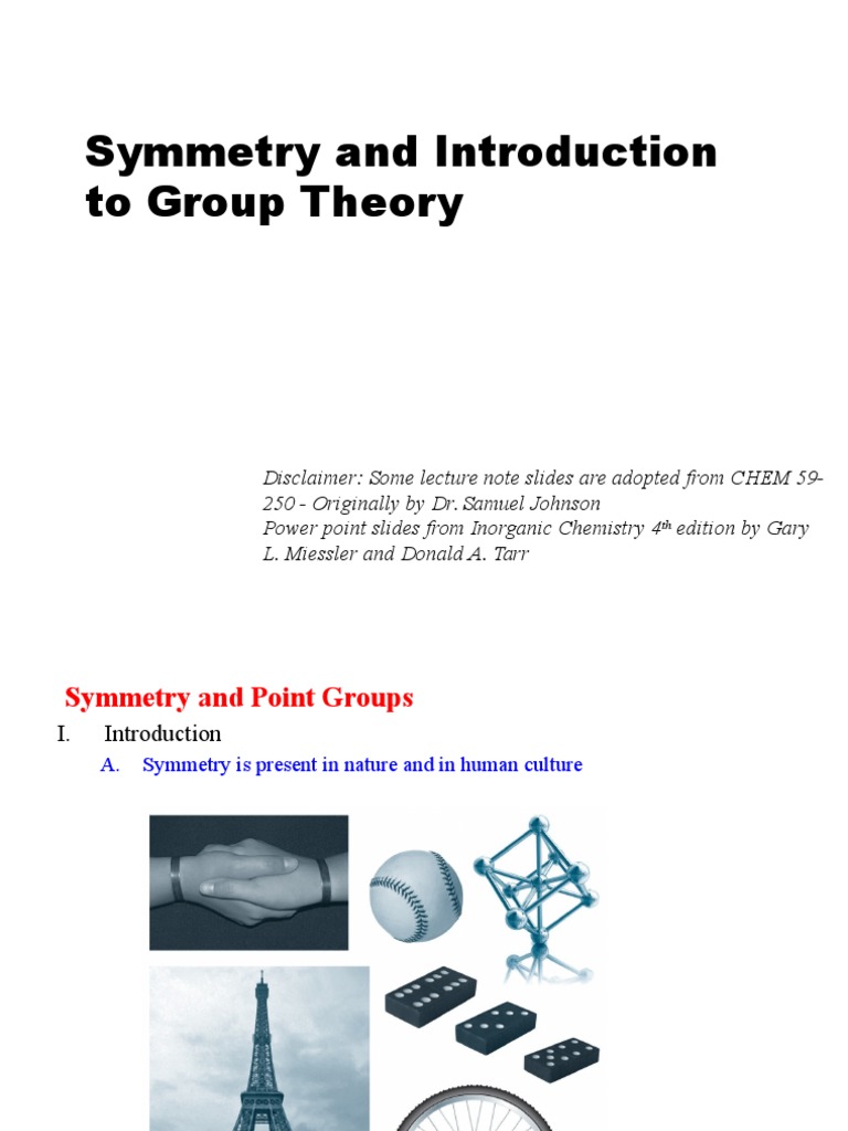 Symmetry and Point Group Theory 260912 | PDF | Cartesian Coordinate ...