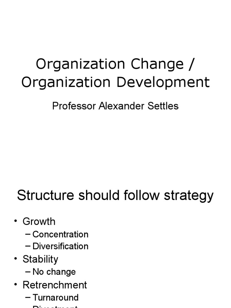 Lecture 9 Organization Change | PDF | Organization Development ...