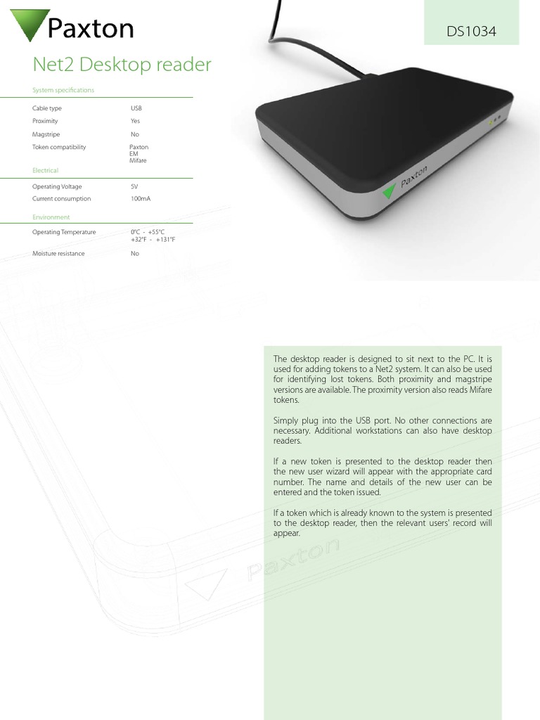 Net2 Desktop Reader | PDF