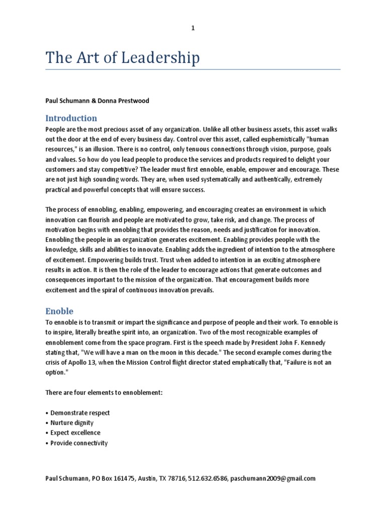 The Art of Leadership | PDF | Business | Empowerment