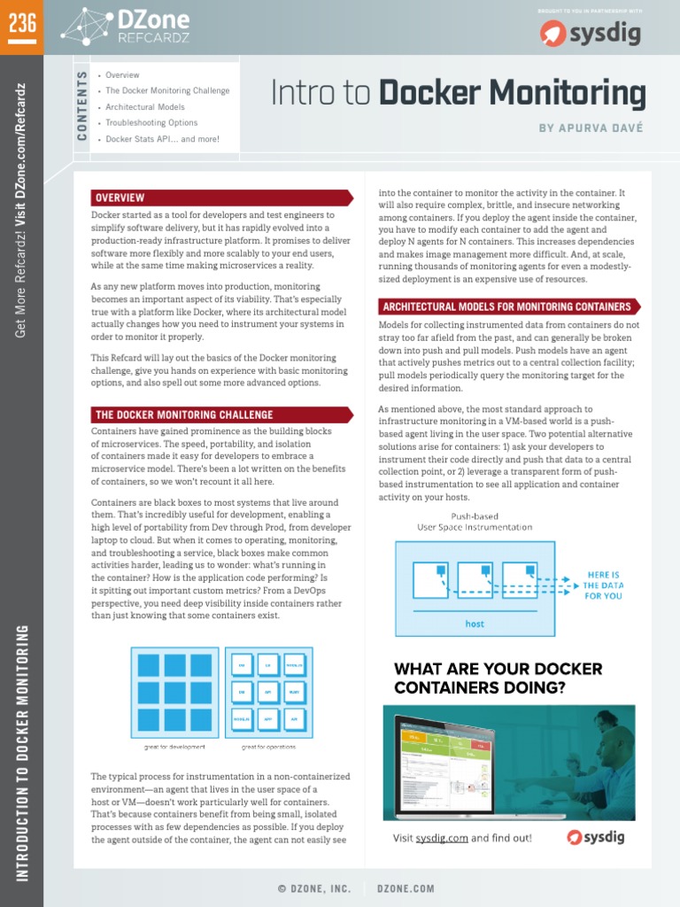 Dzone - Docker Monitoring | PDF | Central Processing Unit | Command Line Interface