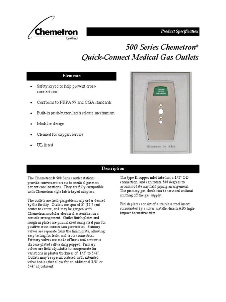Toma Chemetron Serie 500 | PDF | Valve | Gases