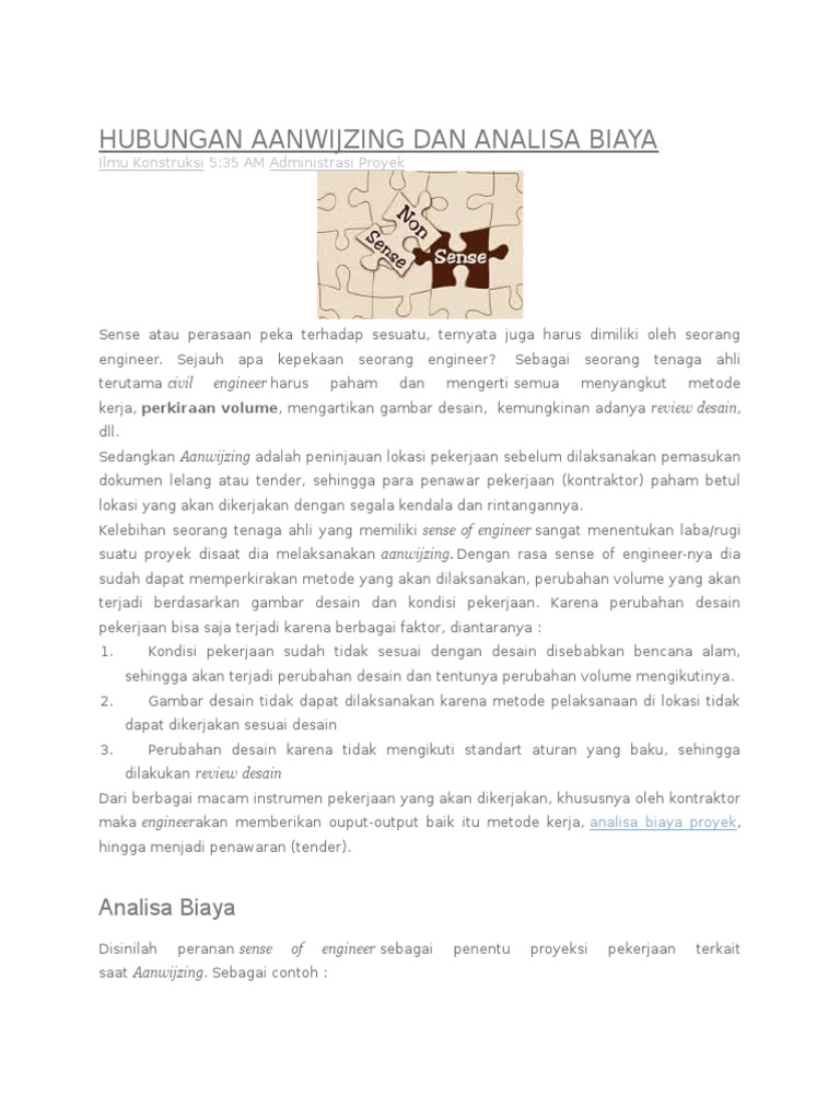 Proses Aanwijzing dalam Tender Konstruksi | PDF