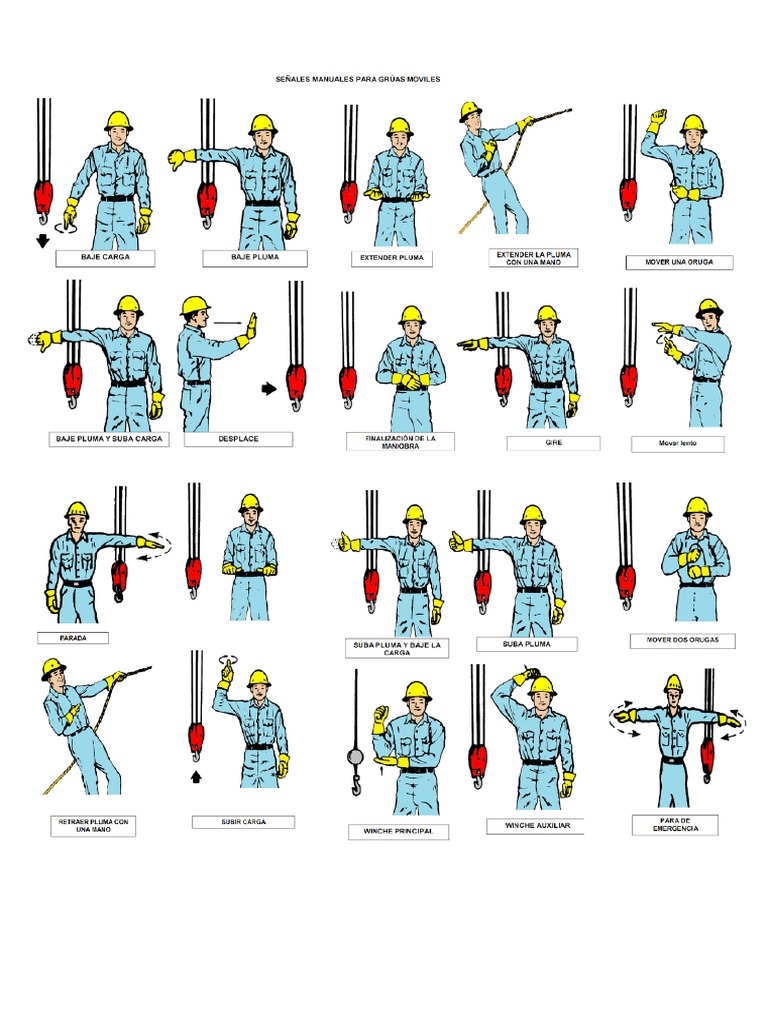 Señales de Mano para gruas Señales de Mano para gruas