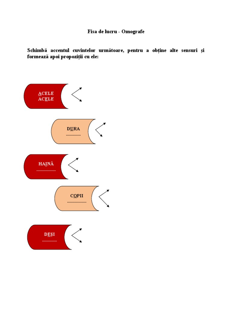 0 Fisa de Lucru Omografe | PDF