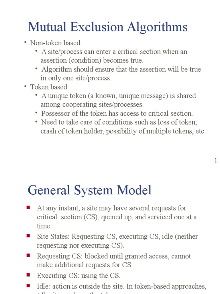 Mutual Exclusion Algorithms Pdf Concurrent Computing Computer Engineering