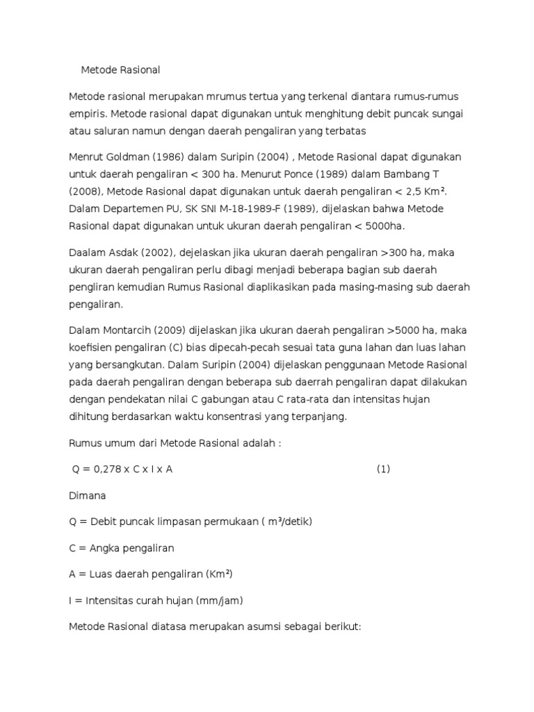 Metode Rasional | PDF