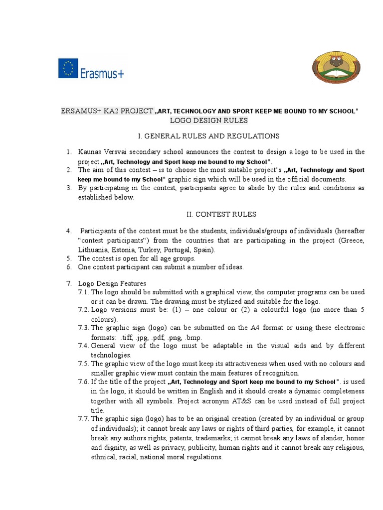 Logo Contest-Rules Fina and Correct | PDF | Logos | Communication