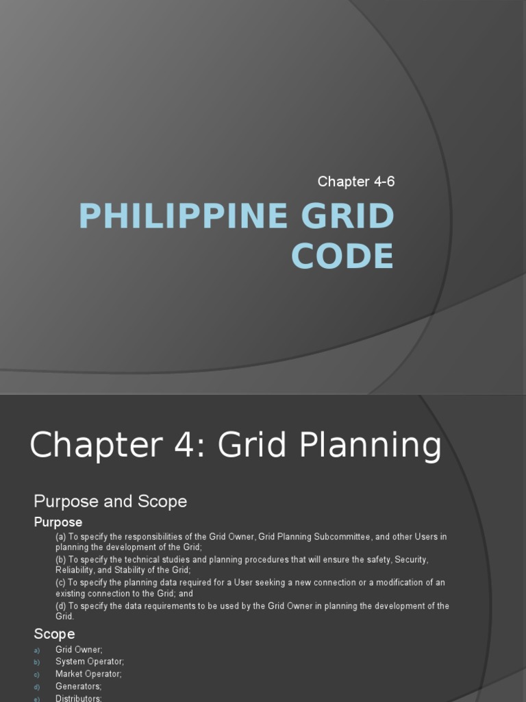 Philippine Grid Code Chapter 4-6 | PDF | Electrical Grid | Electrical ...