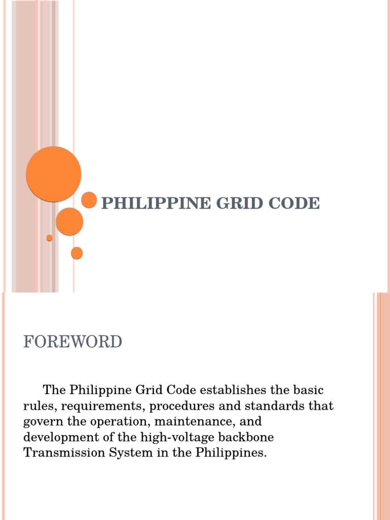Philippine Grid Code Overview | PDF | Electrical Grid | Committee