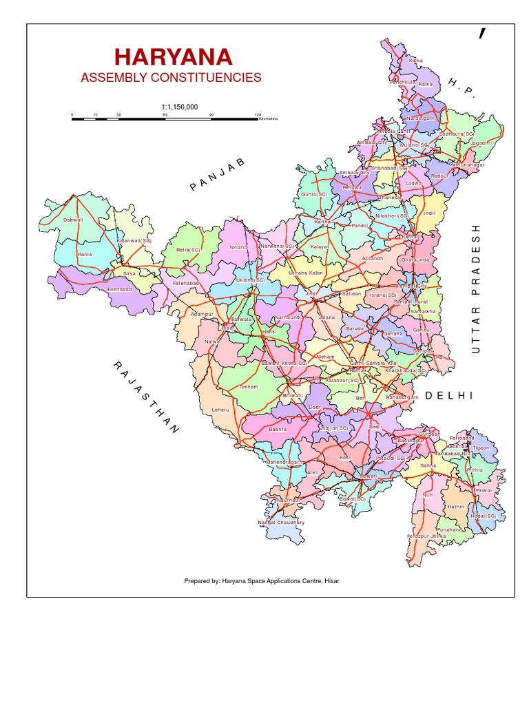 Haryana State Map Overview | PDF | Religion & Spirituality