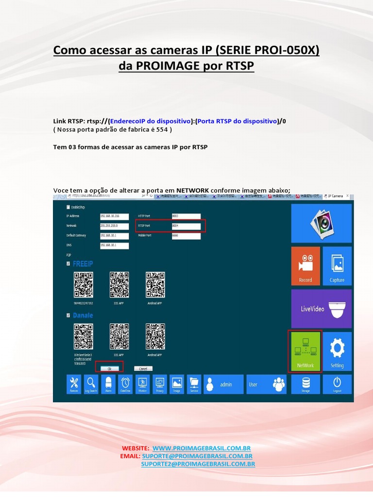 Tutorial - Como Acessar As Cameras Via RTSP - Pro-050x | PDF