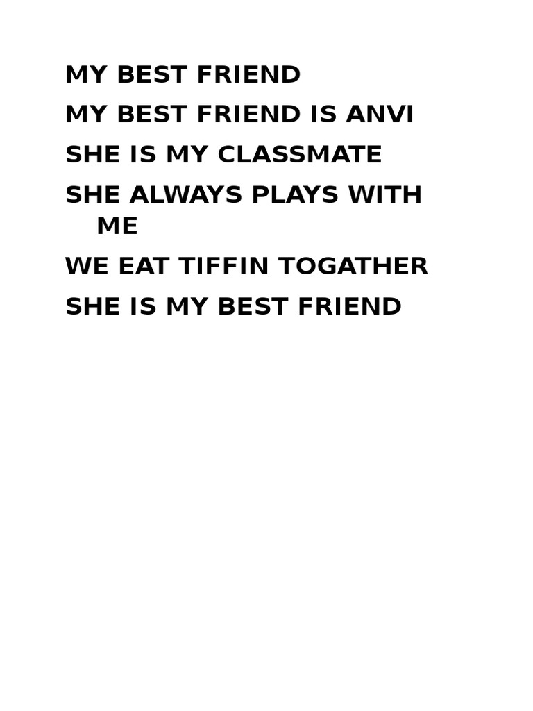 My Best Friend | PDF