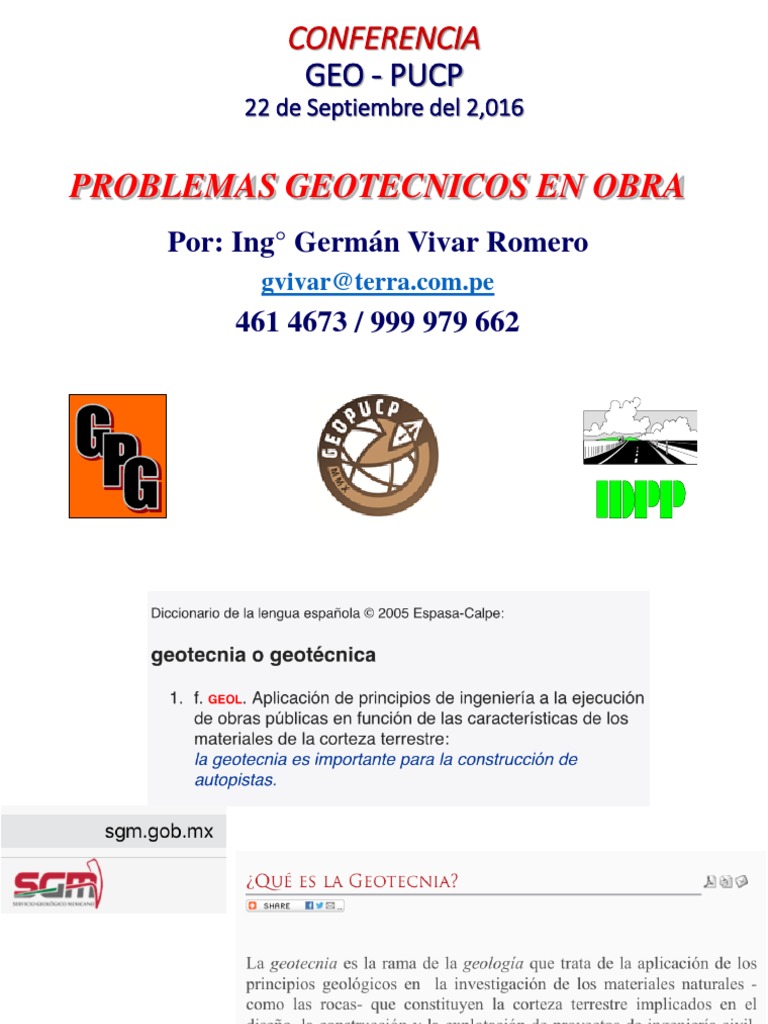 Problemas Geotecnicos en Obra | PDF | Ingeniería geotécnica | Ingeniero ...