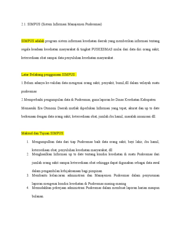 SIMPUS | PDF