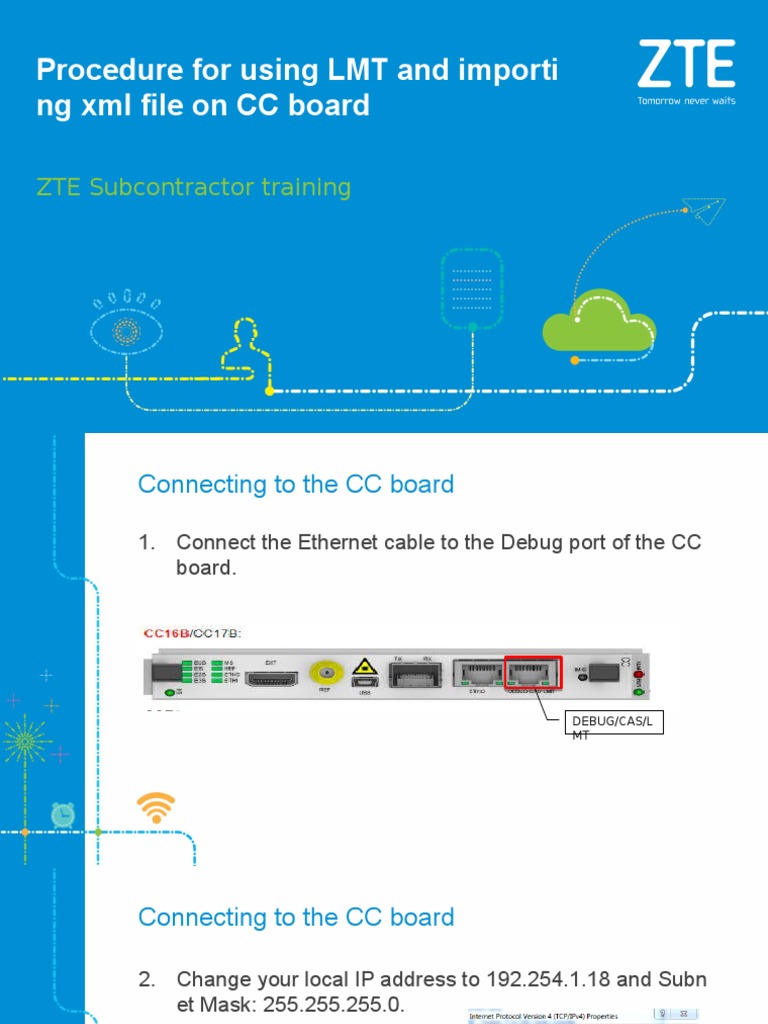 ZTE LMT Connection and XML Import Guide | PDF | Computer Networking ...