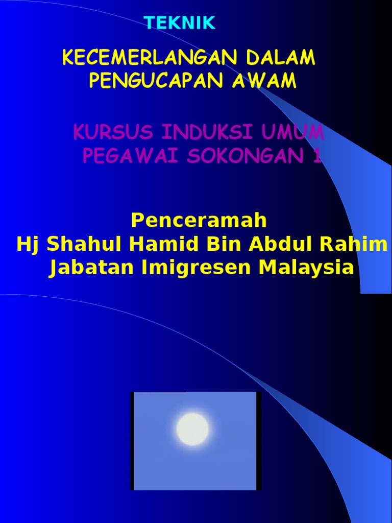 Teknik Pengucapan Awam | PDF