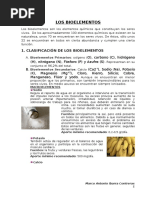 Alimentos Que Contienen Los Bioelementos Primarios | PDF | Calcio | Potasio