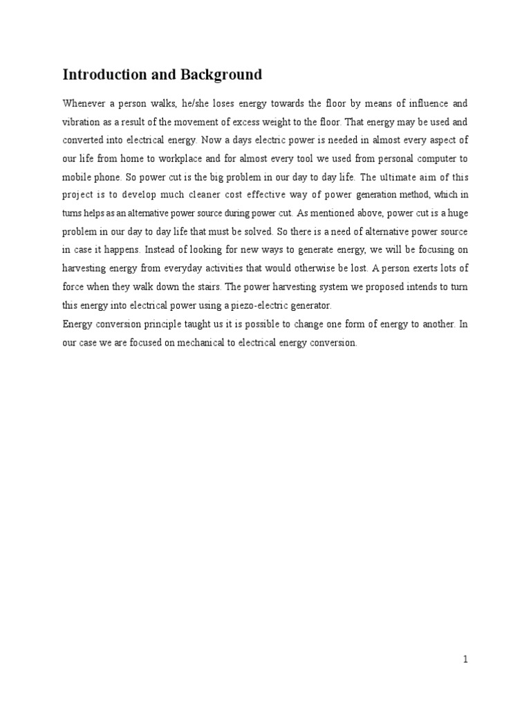 Harvesting Energy from Footsteps | PDF | Analog To Digital Converter ...