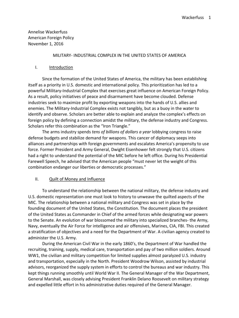 U.S. Military-Industrial Complex Overview | PDF | Nato | Arms Industry