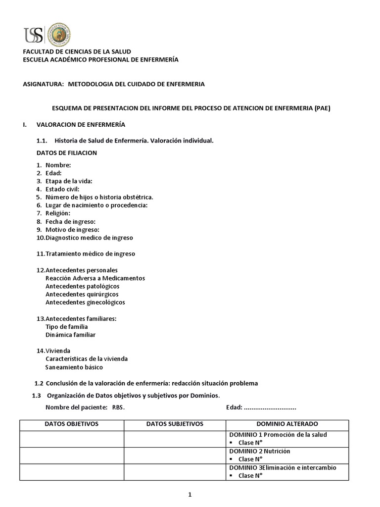 Esquema Pae | PDF | Enfermería | Termorregulación