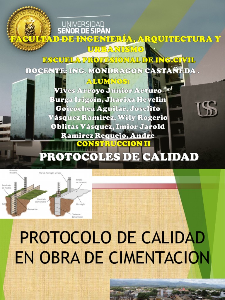 Protocolos de Calidad | PDF | Fundación (Ingeniería) | edificio