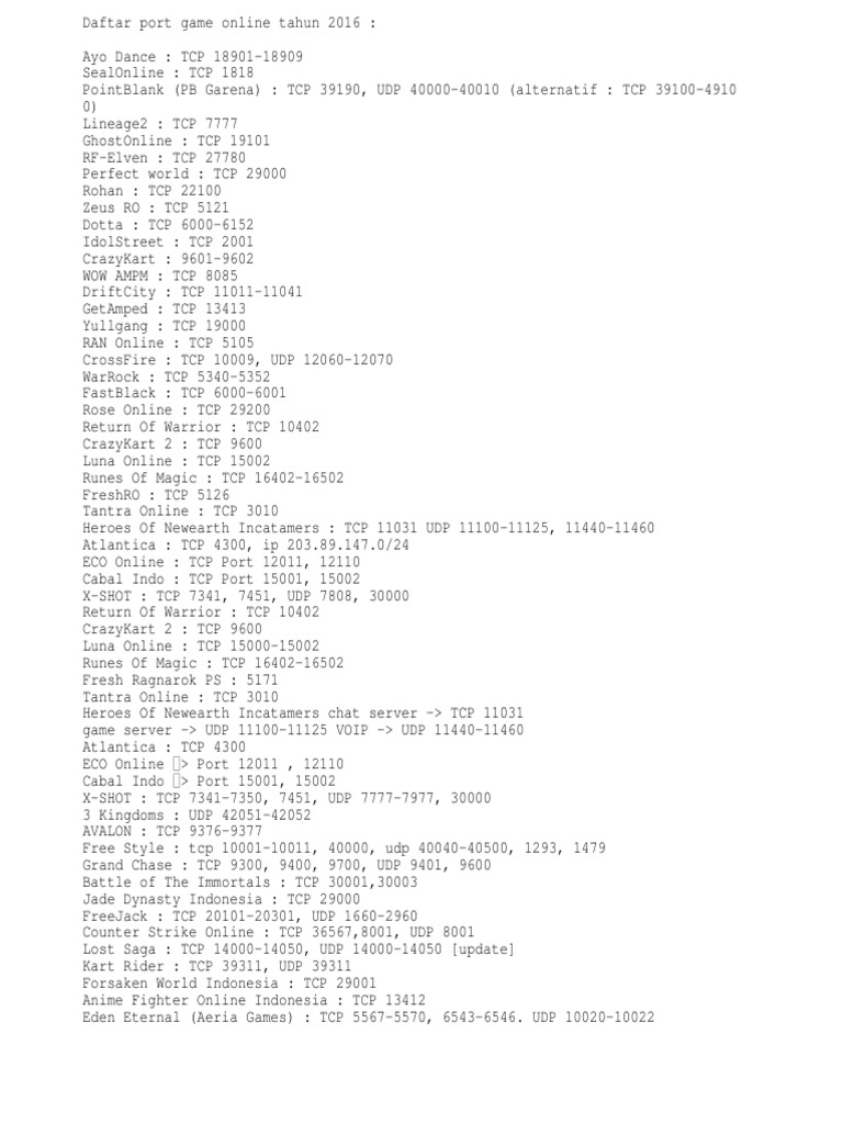 Port Game | PDF | Internet Protocols | Network Protocols