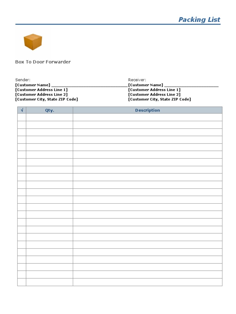 Essential Packing List Template | PDF