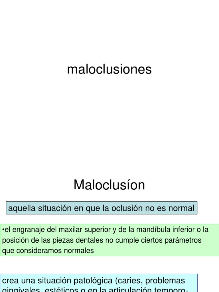 Oclusion Clasificacion de Angle PDF | PDF