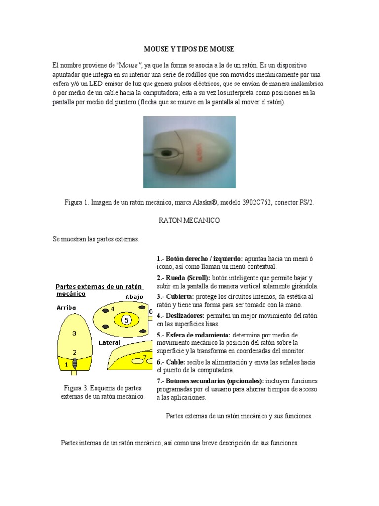 Mouse y Tipos de Mouse | PDF | Electrónica | Hardware de la computadora