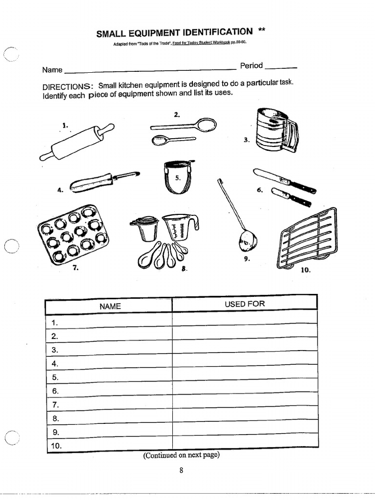 Equipment Identification | PDF