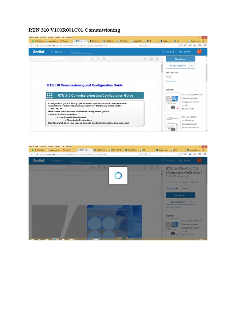 RTN 310 V100R001C01 Commissioning | PDF