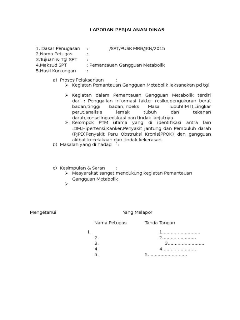 Contoh LPD Terbaru | PDF