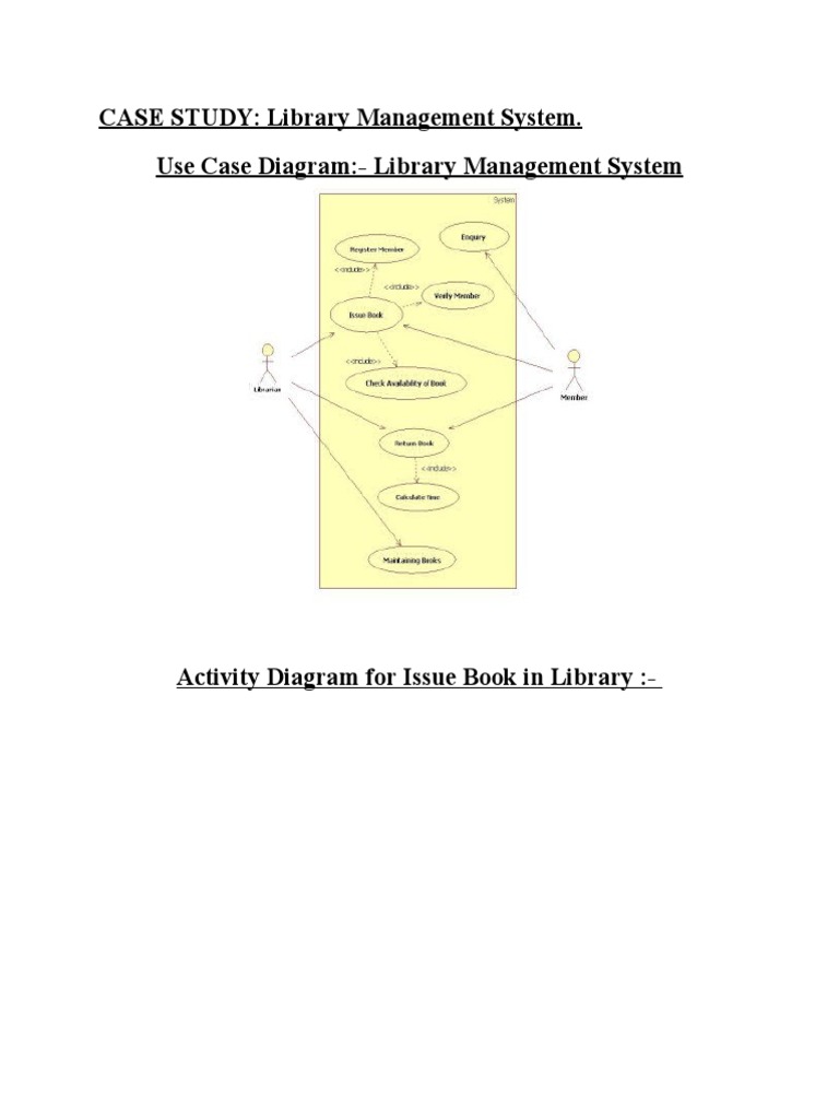 CASE STUDY - Library Management System | PDF | Conceptual Model | Software Engineering